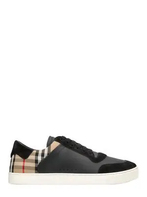 Burberry Check Sneakers - Black/beige