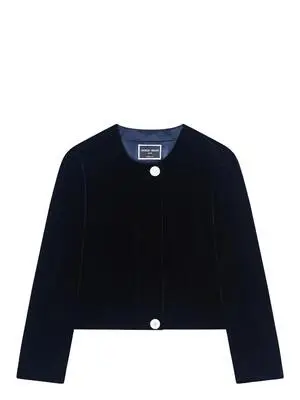Giorgio Armani Velvet Short Jacket - Blue / Navy