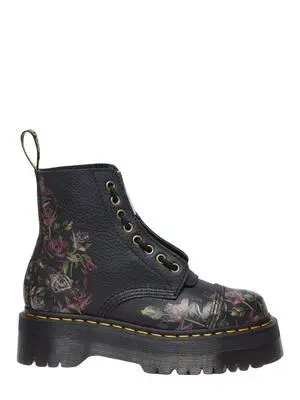 Dr. Martens Sinclair Decayed Roses Leather Boots - Black