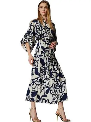 NATORI Miyu Floral Print Robe