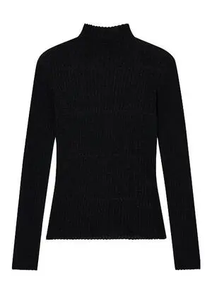 Emporio Armani 3d-effect Lurex Knit Jumper - Black