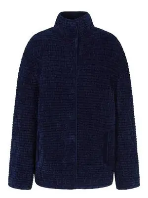 Emporio Armani Embossed Jacquard Chenille Jacket - Blue / Navy