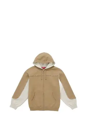 Supreme Piping Zip Up Hooded Sweatshirt - Brown