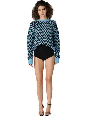 DVF X HENRY ZANKOV Simon Wool Hot Shorts - Black