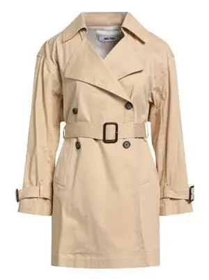 ANNIE PARIS Overcoat & Trench Coat Sand Cotton Elastane - Beige