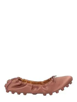 TOD'S Ballet Flats In Leather And Textile Fibers - Pink