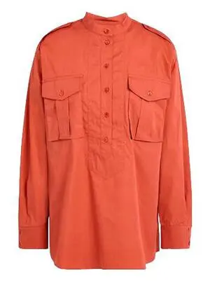 Max & Co. Woven Top With Chest Pockets - Rust