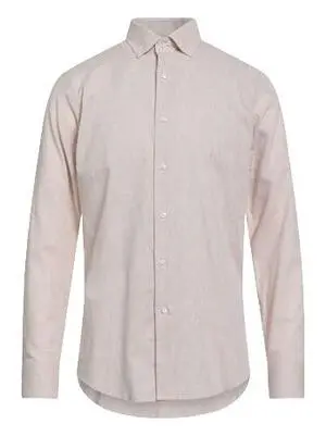 BAGUTTA Shirt Taupe Size Linen, Cotton - Beige