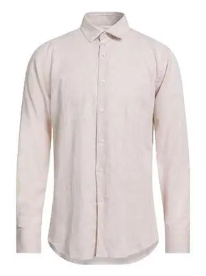 BAGUTTA Shirt Taupe Size Linen, Cotton - Beige