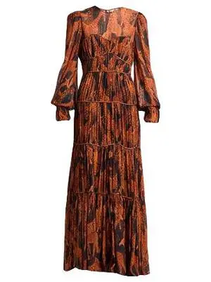 Farm Rio Printed Maxi Dress - Brown