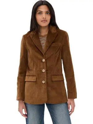 Astr The Label Corduroy Boyfriend Blazer - Camel