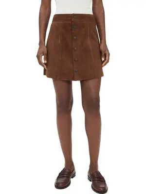 Ag Evie Suede Mini Skirt - Toffee