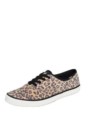 KEDS Champion Leopard Suede Sneakers - Natural/black
