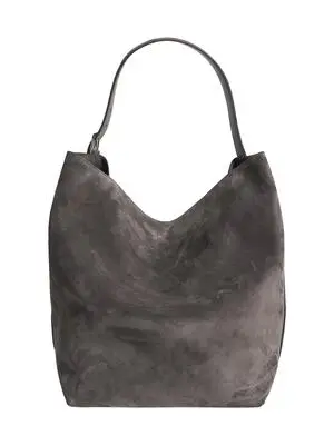 TOTÊME Suede Belted Tote Bag - Grey