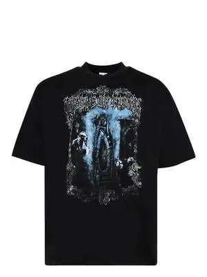 Vetements Cof Butterfly Oversized Tee Washed - Black