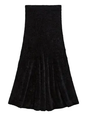 Helmut Lang Eyelash Knit Maxi Skirt - Black