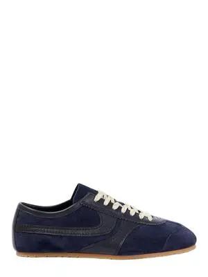 Dries Van Noten Leather-trimmed Suede Sneakers - Blue