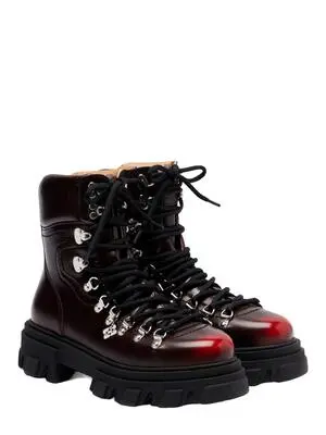 GANNI Platform Combat Boots - Black