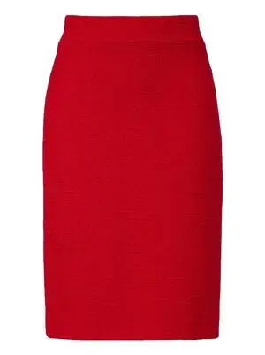 Valentino Garavani High-rise Wool-blend Tweed Pencil Skirt - Red