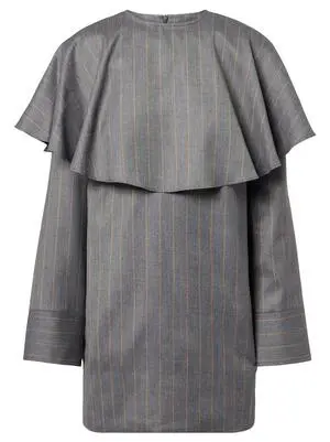 GANNI Pinstripe Minidress - Grey