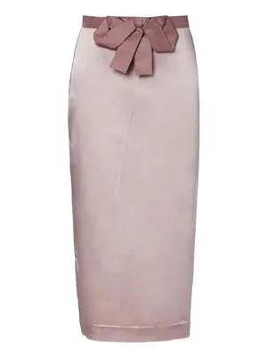 Valentino Garavani Bow-detail Midi Skirt - Pink