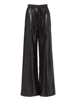 Elie Saab Sequined Wide-leg Pants - Black