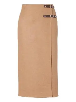 Max Mara Curzio Wool Wrap Skirt - Beige