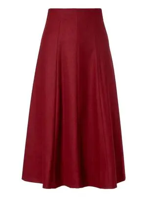 Max Mara Geneve Flared Midi Skirt - Burgundy