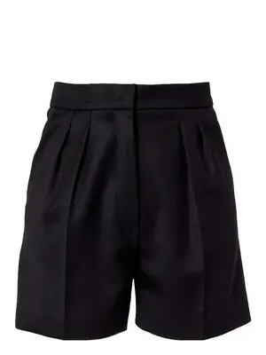 Max Mara Ozieri High-rise Virgin Wool Shorts - Black