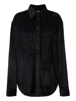 Balenciaga Velvet Shirt - Black