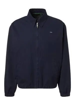 Prada Logo Cotton Blouson Jacket - Blue