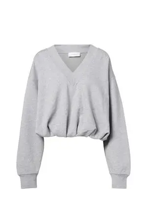 Sportmax Cotton-blend Jersey Sweatshirt - Grey