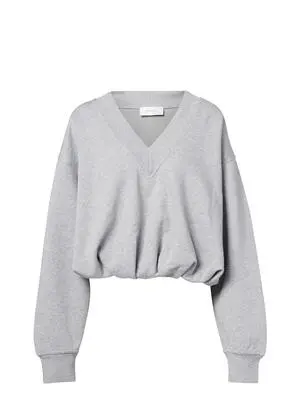 Sportmax Cotton-blend Jersey Sweatshirt - Grey