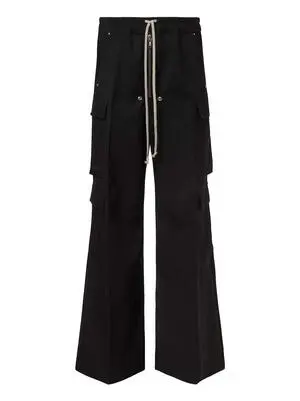 Rick Owens Cargo Belas Virgin Wool Cargo Pants - Black
