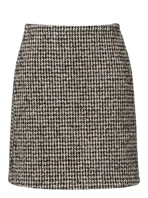 Max Mara Houndstooth Mini Skirt - Black