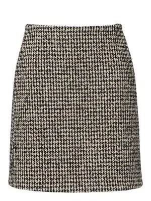 Max Mara Houndstooth Mini Skirt - Black