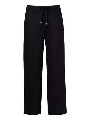 Max Mara Wool Flannel Sweatpants - Black