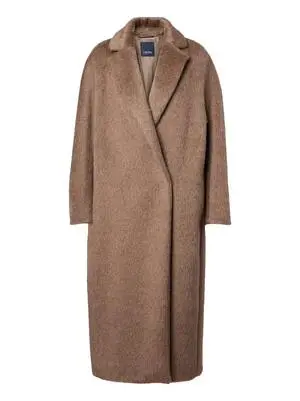 Max Mara Giorgia Alpaca And Wool-blend Coat - Brown
