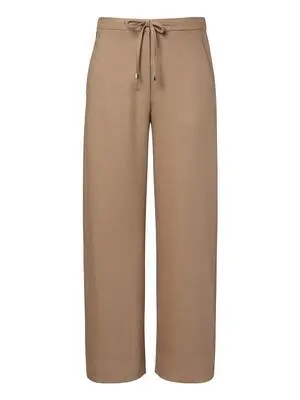 Max Mara Wool Flannel Sweatpants - Beige