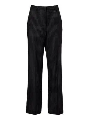 Isabel Marant Noanda Pinstriped Wool-blend Pants - Black