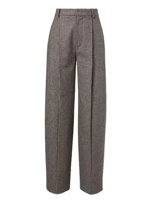 VINCE Houndstooth Wide-Leg Trousers