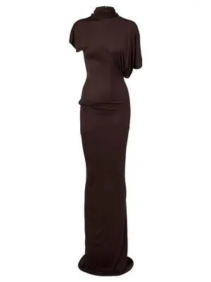 Rick Owens Lilith Draped Jersey Gown - Brown