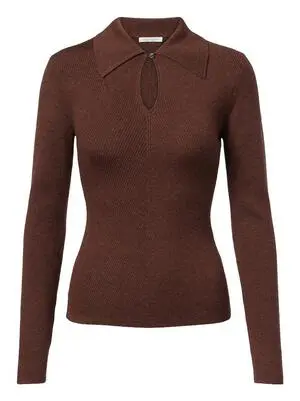 EMILIA WICKSTEAD Ambrose Wool Sweater - Brown