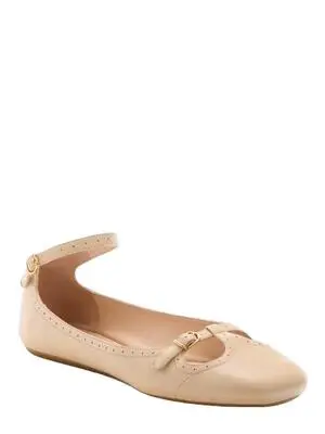 Chloé Misty Ankle Strap Flat - Petal Beige