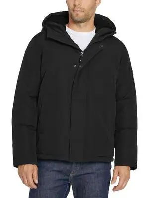 IZOD Fleece Lined Expedition Parka Jacket - Black