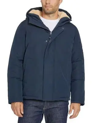 IZOD Fleece Lined Expedition Parka Jacket - Navy