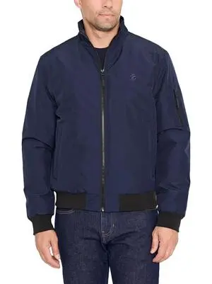 IZOD Tech Racer Bomber Jacket Navy