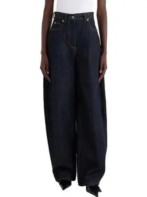 Jacquemus Le De-nîmes Ovalo Wide Leg Jeans - Dark Navy