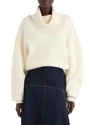 Jacquemus La Maille Pallone Virgin Wool & Cashmere Turtleneck Sweater - Off-white