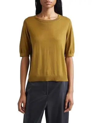 MM BY MAX MARA Musette Silk & Cotton Sweater - Olive Green